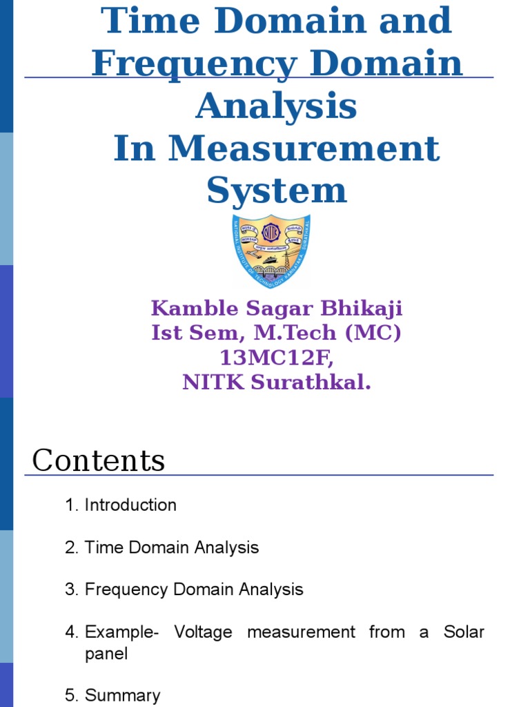 Time and Frequency Domain Analysis | PDF | Cybernetics | Systems Science