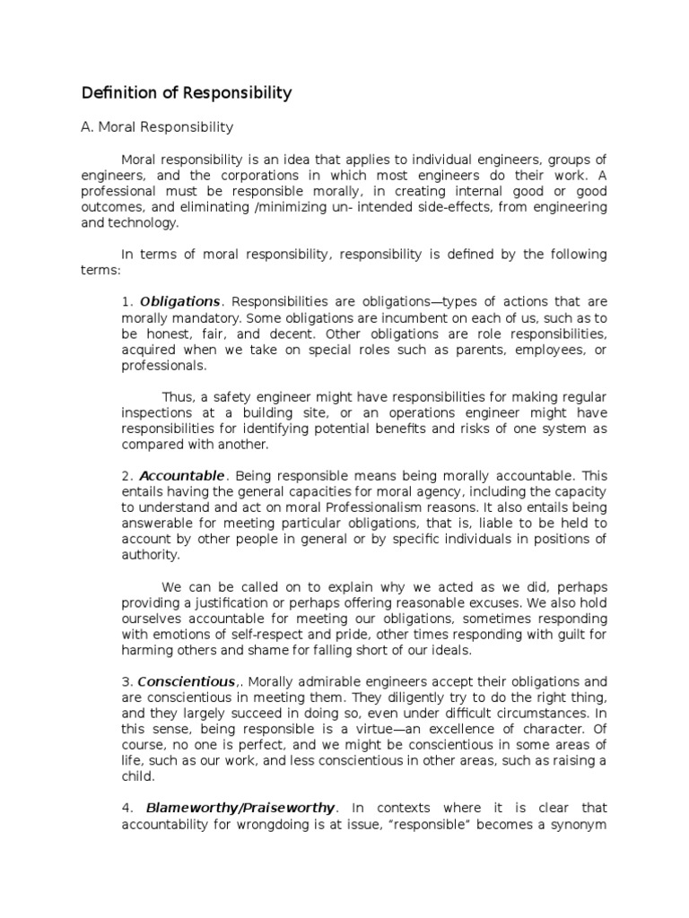 An In-Depth Exploration of Engineering Responsibility: Examining Moral ...