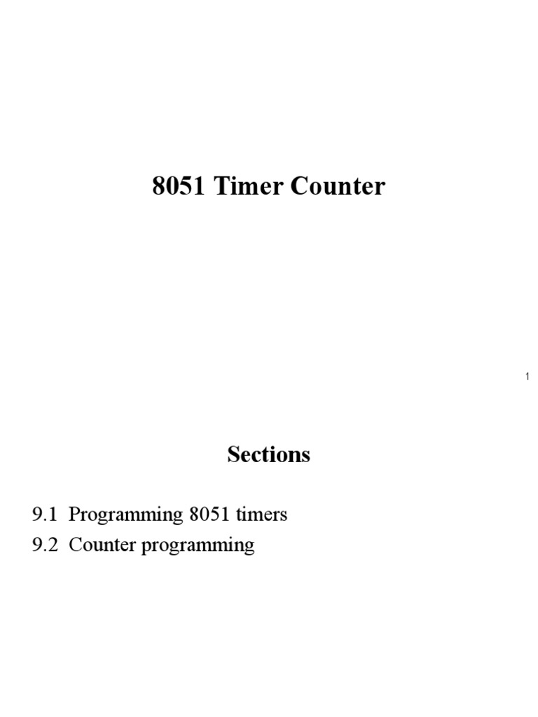 8051 Timer Counter | PDF | Frequency | Computer Engineering