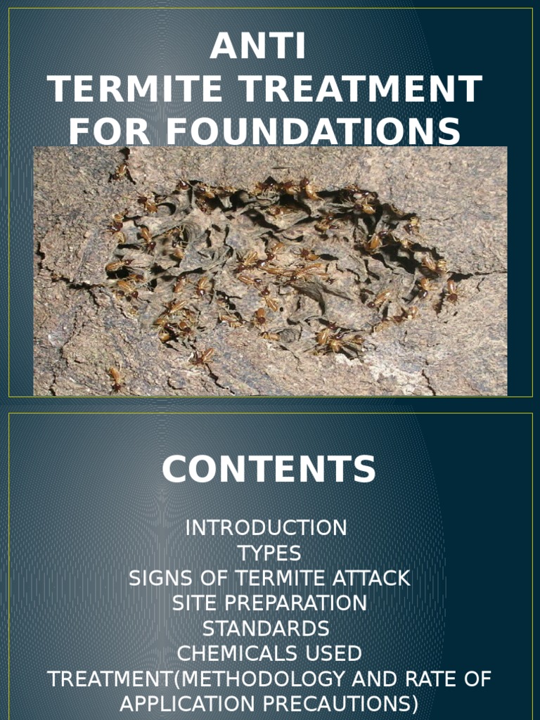 Anti-Termite Treatment for Foundations | PDF | Soil | Concrete