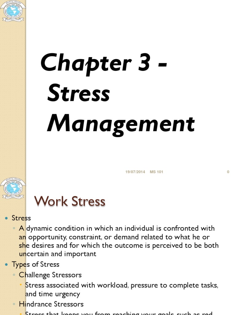 Chapter 3 - Stress Management | PDF