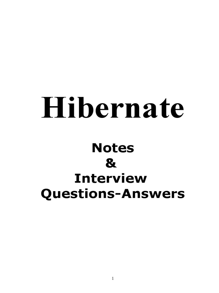 Hibernate Notes Pdf Inheritance Object Oriented Programming Computer Data 1680
