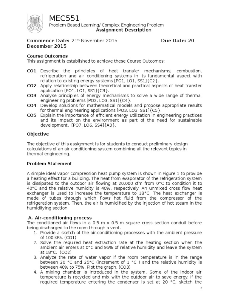 MEC551 Assignment - Design September 2015 | PDF | Internal Combustion ...
