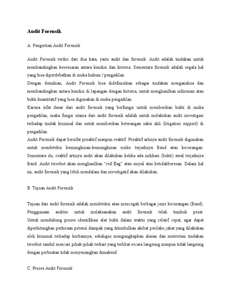 Audit Forensik | PDF