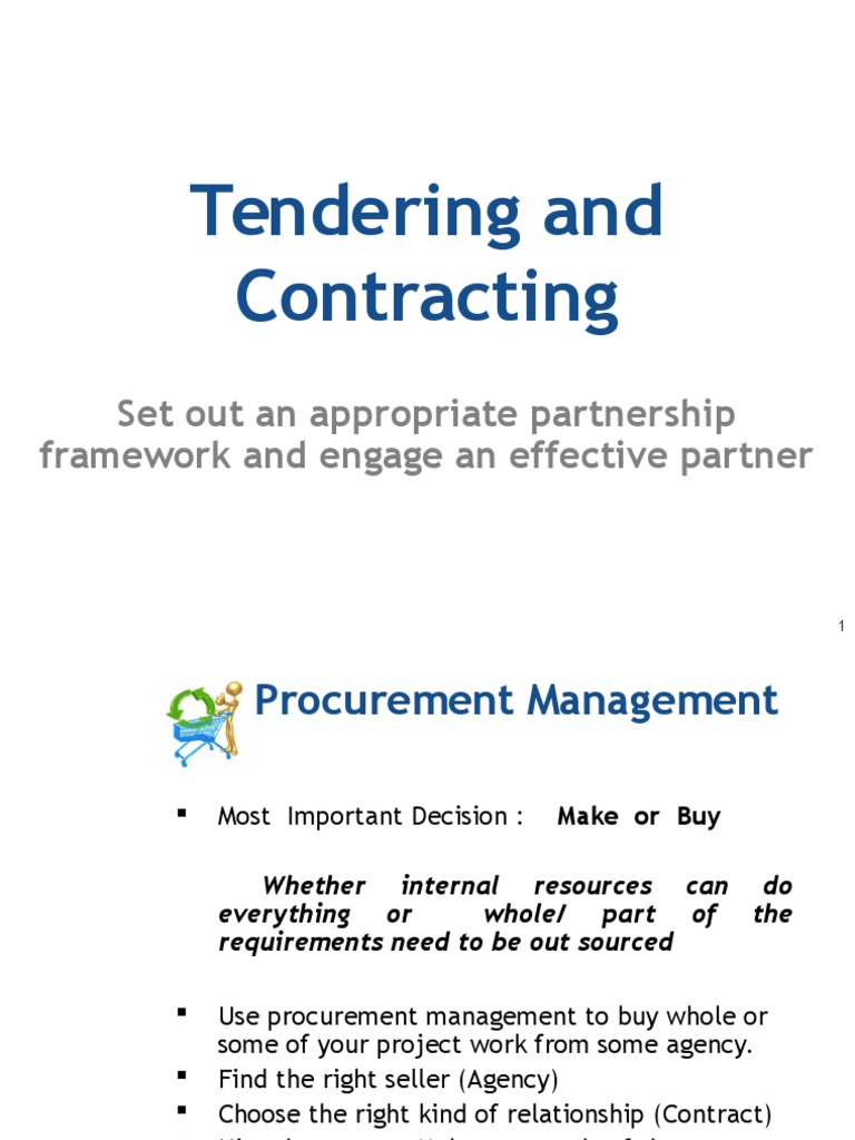 8-TENDERING.ppt | Request For Proposal | Public–Private Partnership