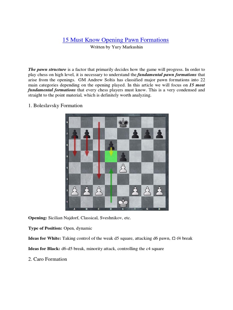 15 Pawn Formations | Chess Openings | Traditional Board Games