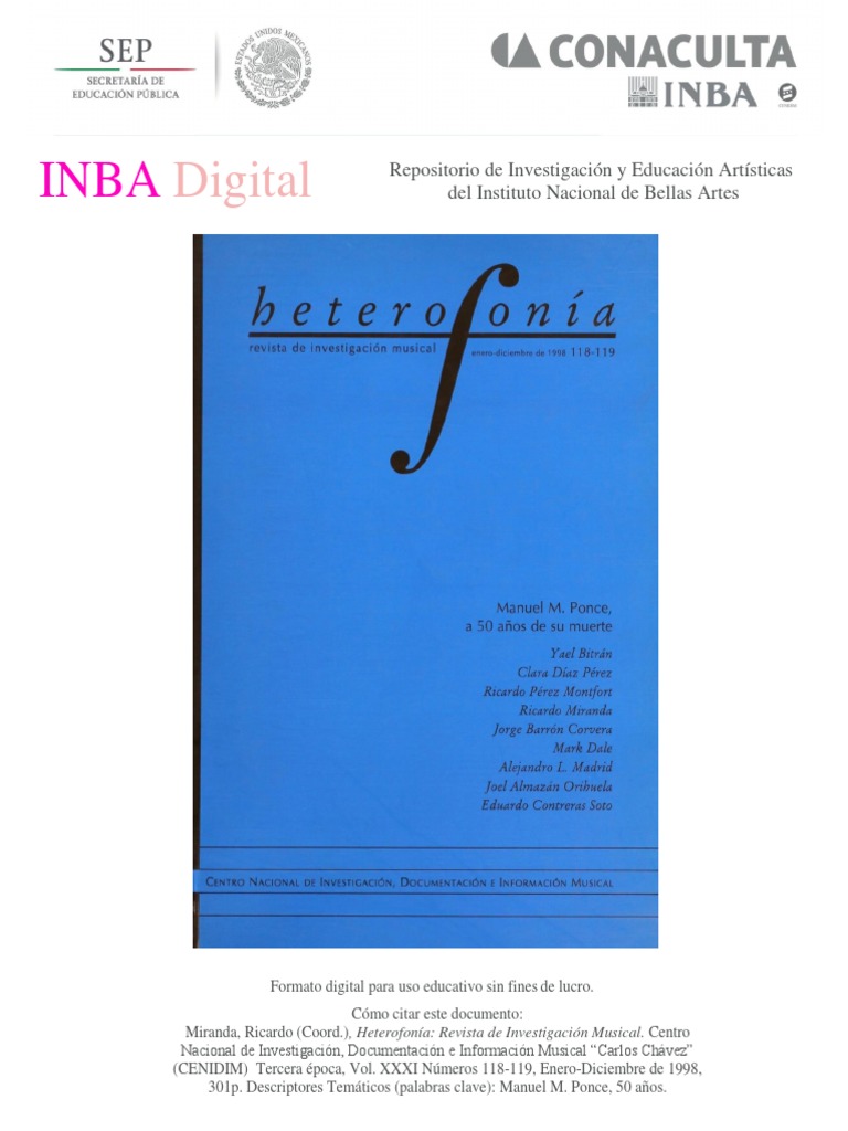 Heterofonía Manuel Ponce | PDF