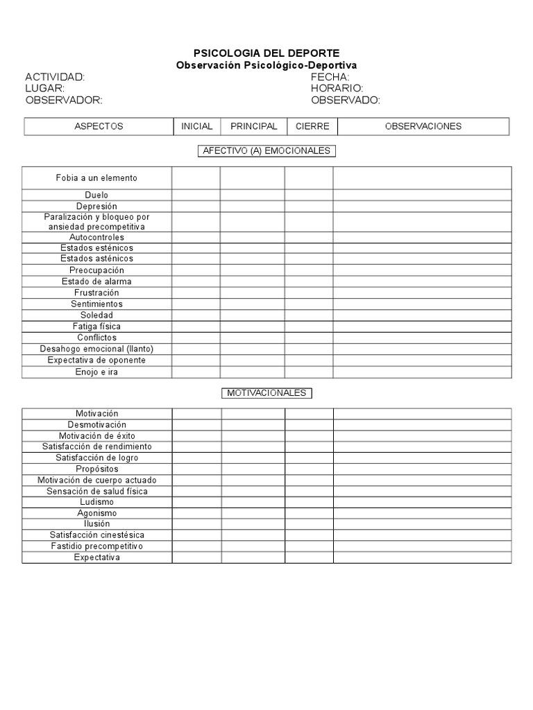 Hoja de Observación | PDF | Ciencia y matemáticas