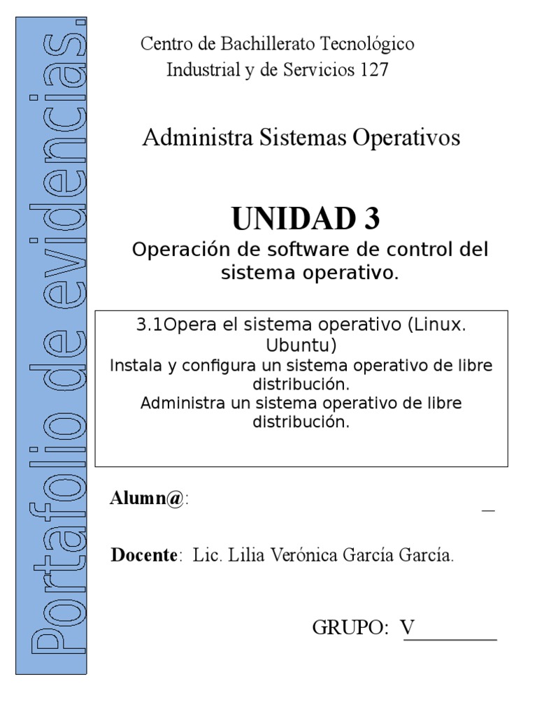 Portada Unidad 3 | PDF