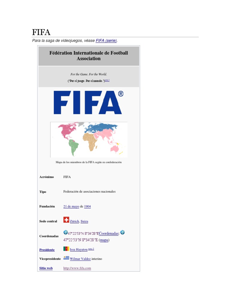 FIFA | FIFA | Organizaciones deportivas