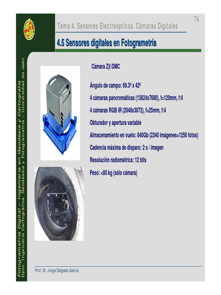 Sensores Fotogrametria | PDF | Geodesia | Cámara digital