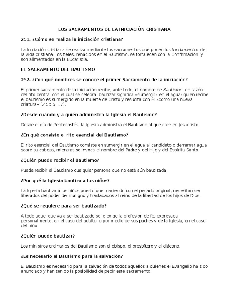 Los Sacramentos de La Iniciación Cristiana | PDF | Confirmación ...