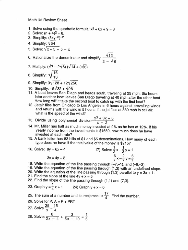 Math 100 Final Review | Download Free PDF | Triangle Geometry | Convex Geometry