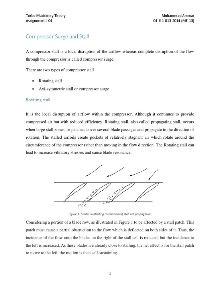 Stall and Surge of Axial Compressor | PDF | Gas Technologies | Mechanical Engineering