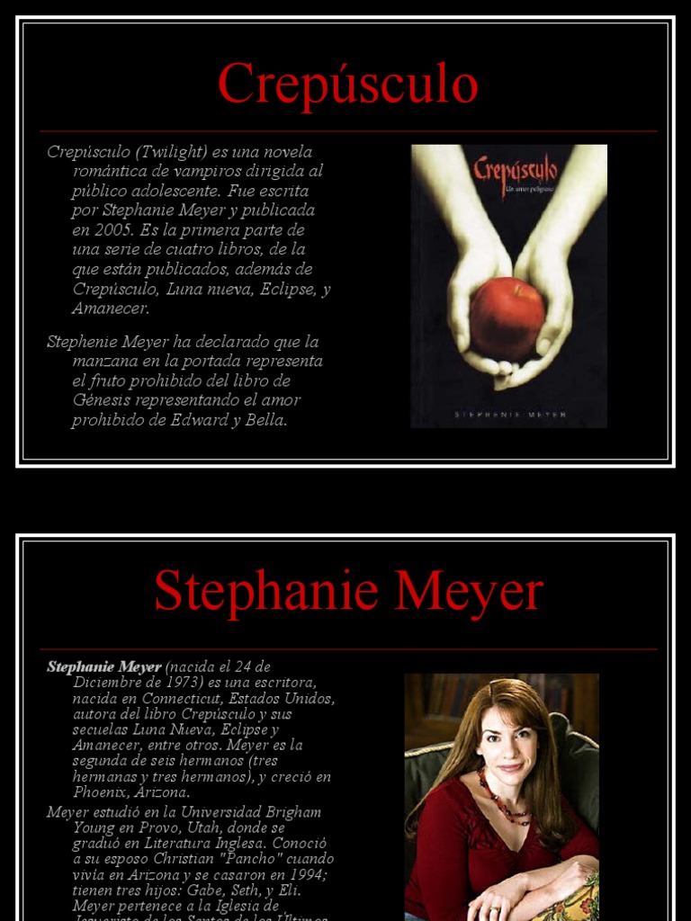 Analisis de Crepusculo | PDF | Crepúsculo (novela de Meyer) | Novelas ...