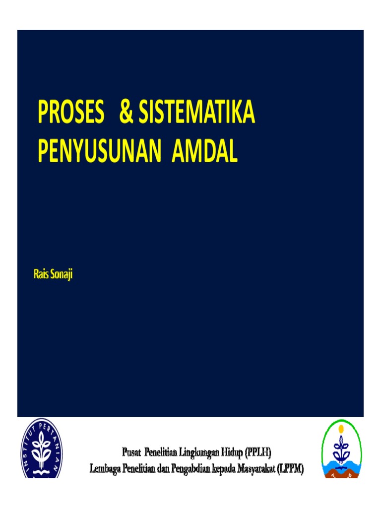 Proses & Sistematika Penyusunan AMDAL (18 Mei 2013) (Compatibility Mode) | PDF | Sains & Matematika