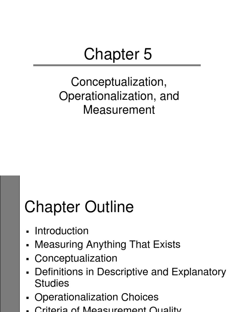 Babbie Chapter5 | PDF | Validity (Statistics) | Level Of Measurement