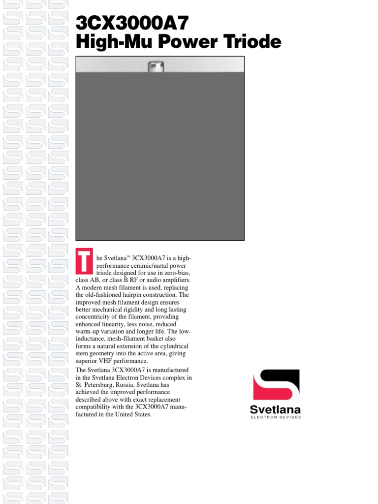 3cx3000 PDF | PDF | Amplifier | Vacuum Tube