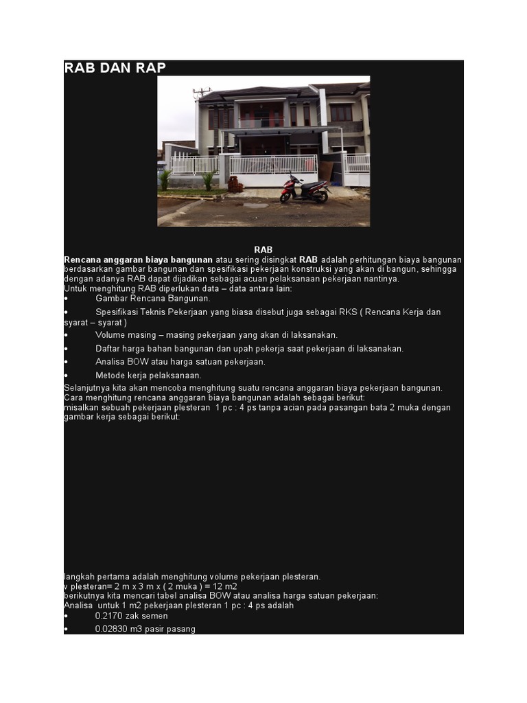 Contoh RAB Dan RAP | PDF | Seni