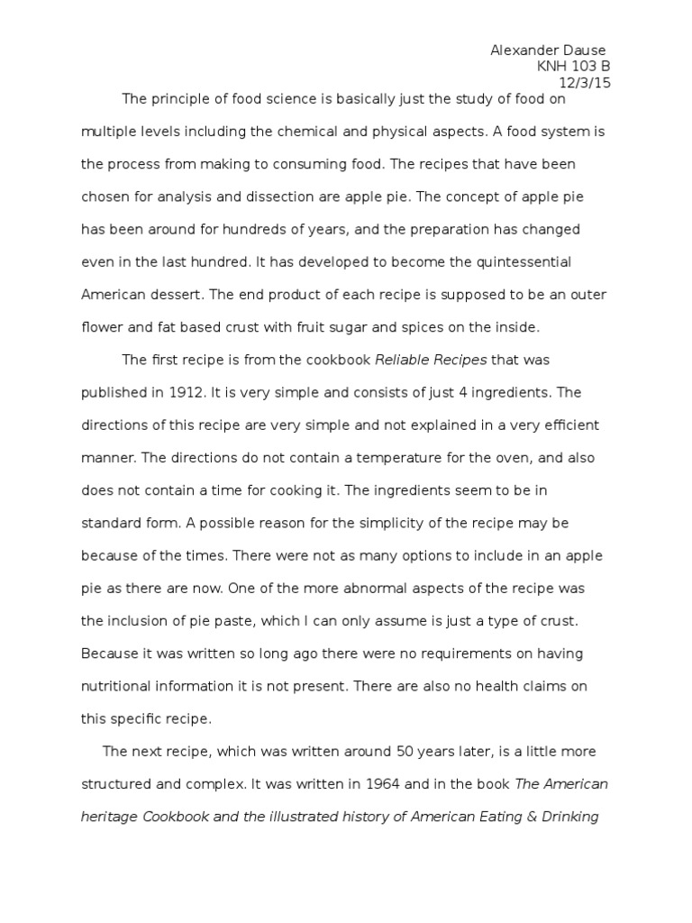 Recipe Analysis | PDF | Recipe | Cookbooks
