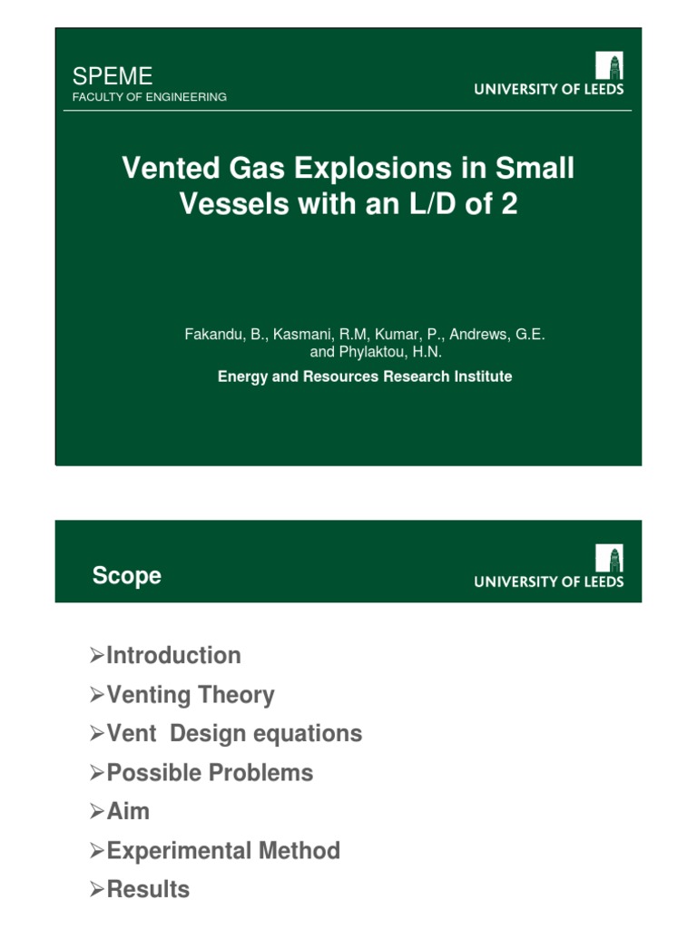 Gas Explosion Venting | PDF | Explosion | Combustion