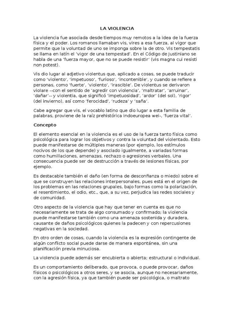 Que Es La Violencia Descargar Gratis Pdf Violencia Sicología