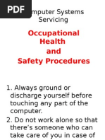 OHS Policies and Guidelines (TESDA CSS NC2 COC1) | PDF | Occupational ...