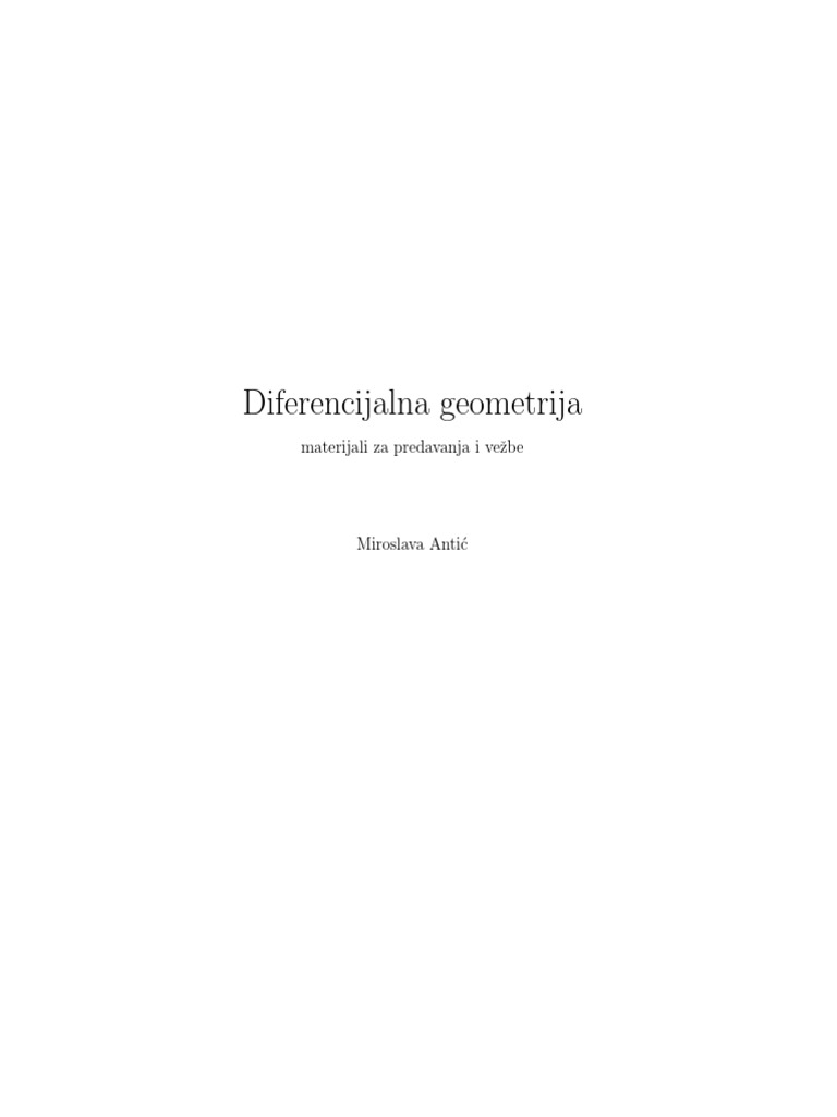 Diferencijalna Geometrija | PDF