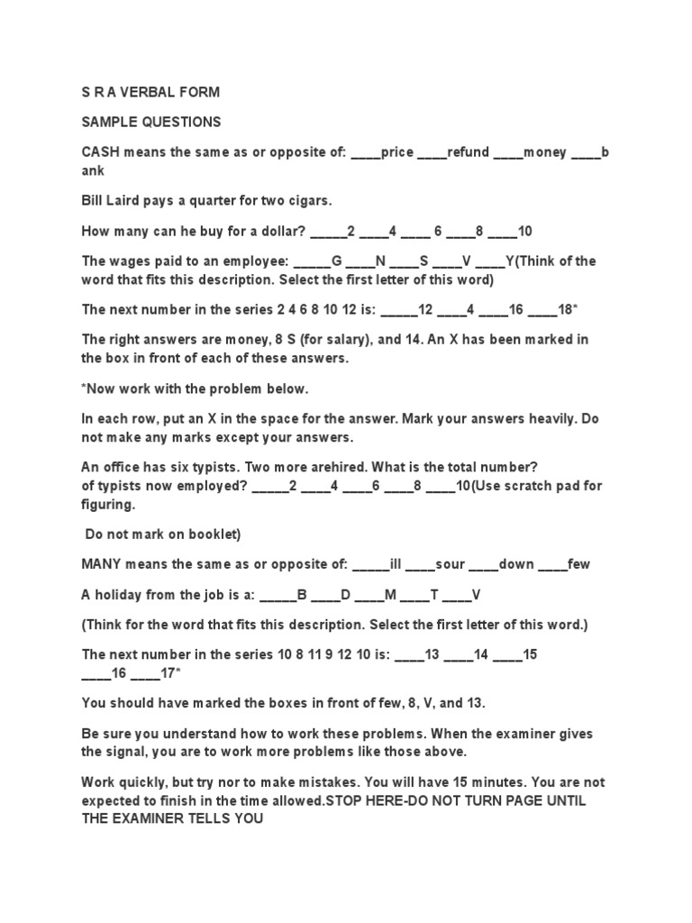 SRA Exam | PDF | Career & Growth