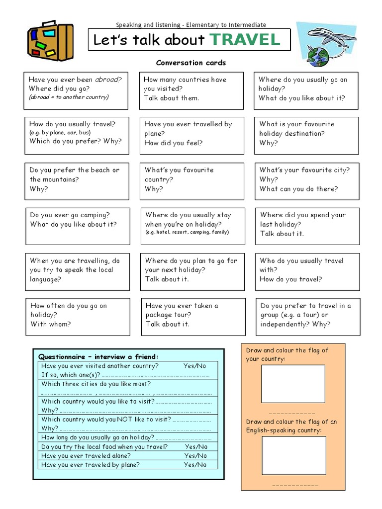 Traveling Speaking Cards Discussio…: English ESL, 59% OFF