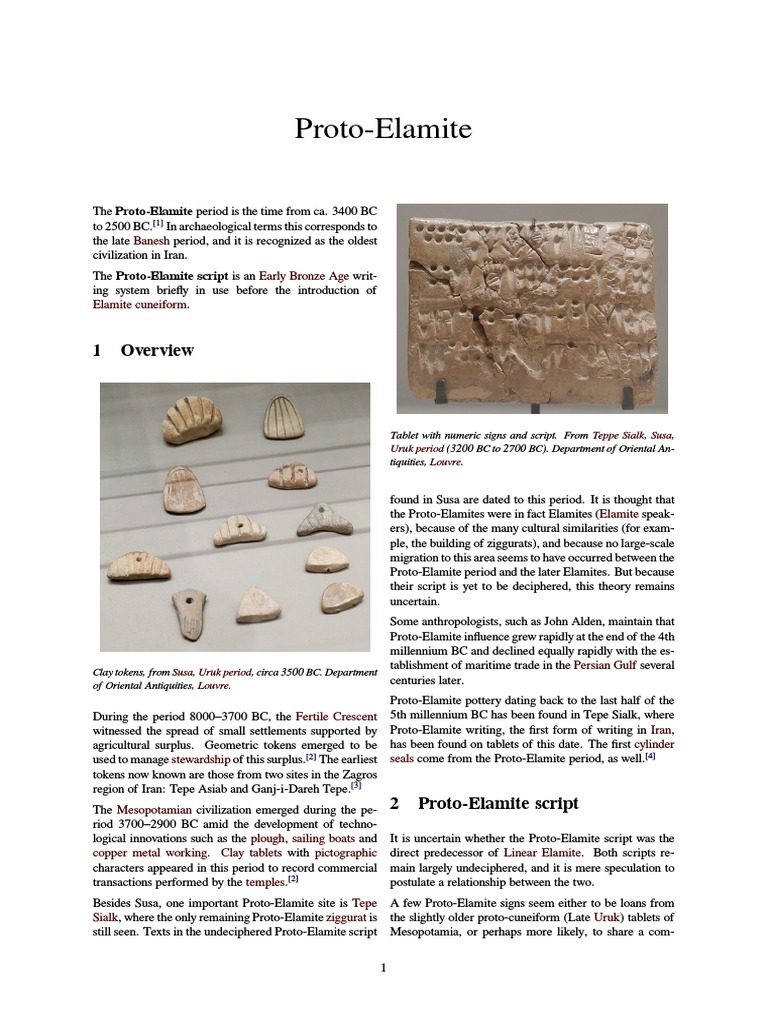 Proto Elamite | Palaeography | Bronze Age | Free 30-day Trial | Scribd