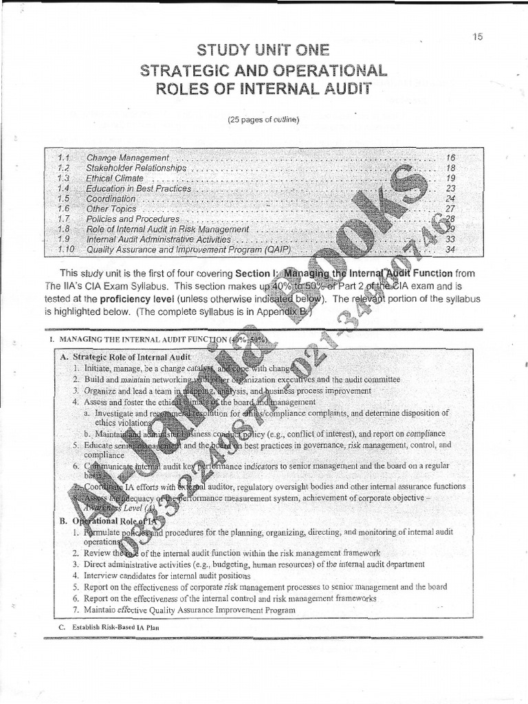 CIA Part 1 Chapter 1 | PDF | Internal Audit | Audit Committee