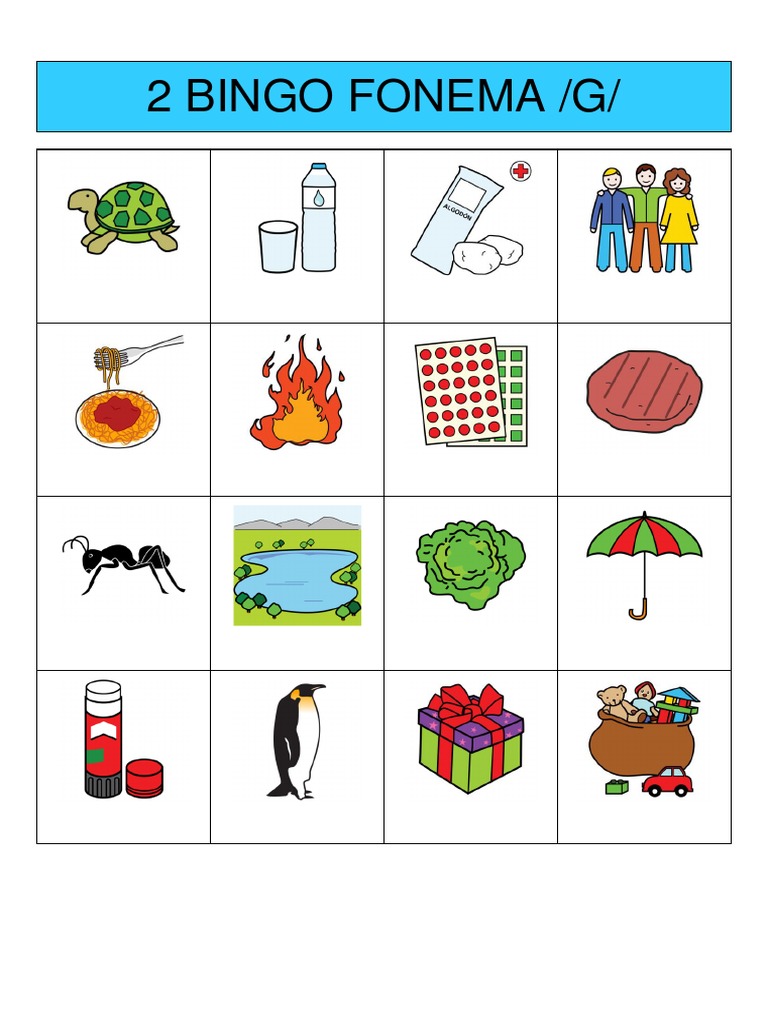 Bingo Fonema G Media | PDF