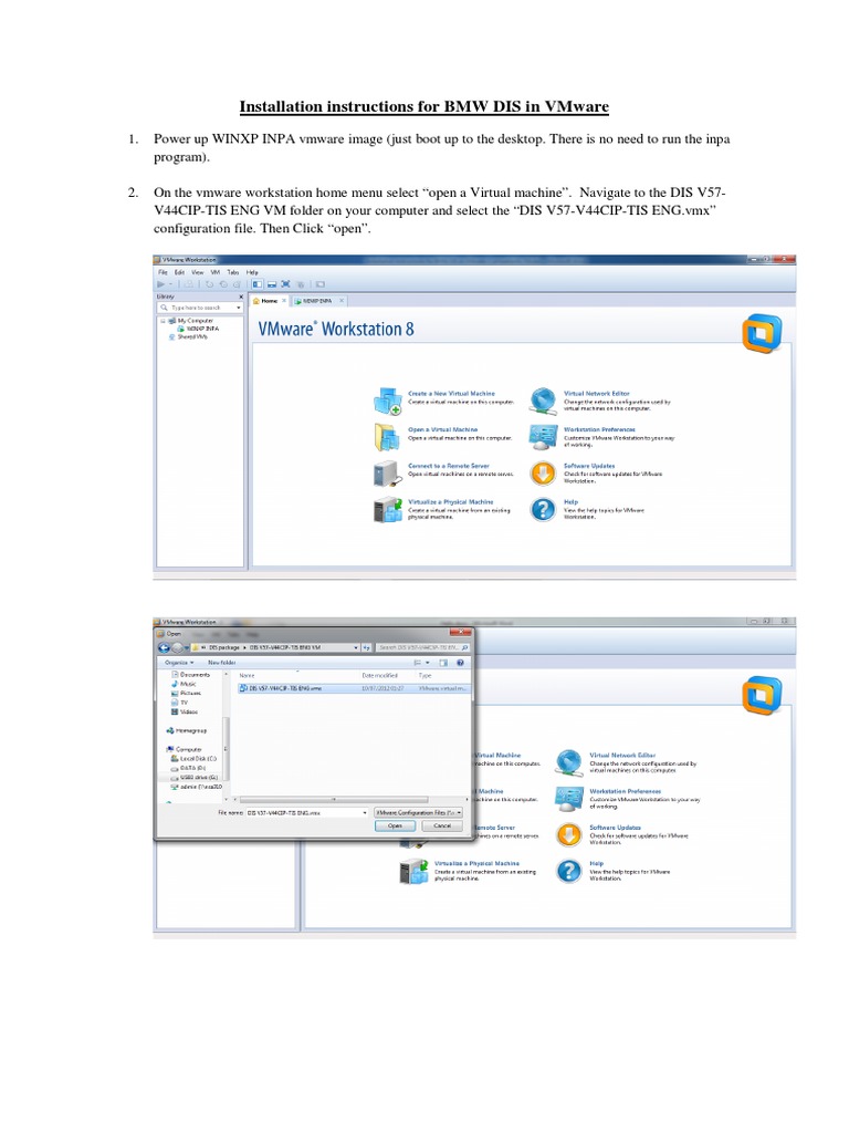 Installation Instructions For BMW DIS in VMware | PDF | Virtual Machine ...