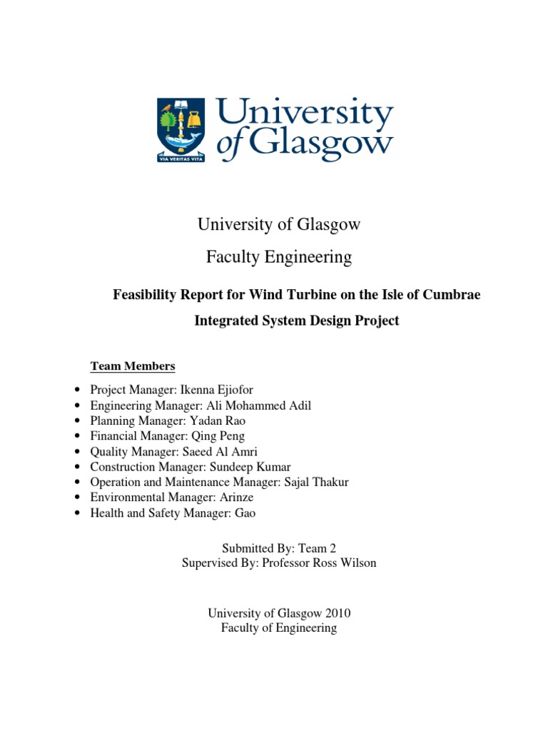 Wind Turbine Feasibility Report | PDF | Wind Power | Transmission ...