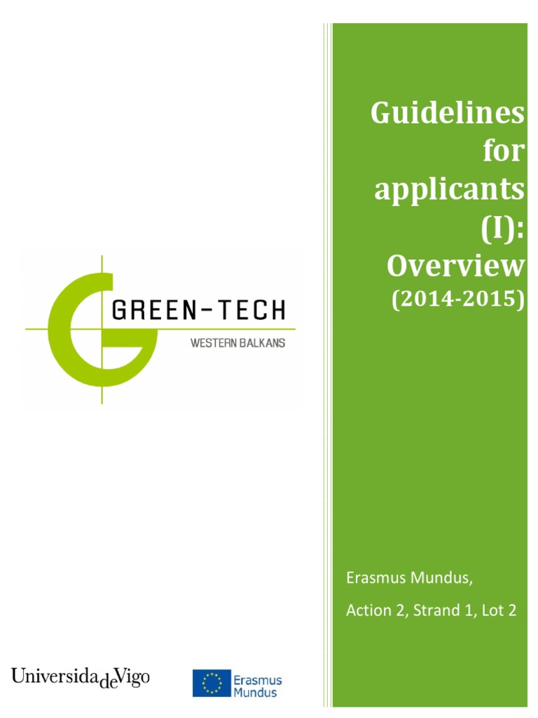 GreenTech Guidelines Applicants 2014 2015 PART1 OVERVIEW en | PDF ...