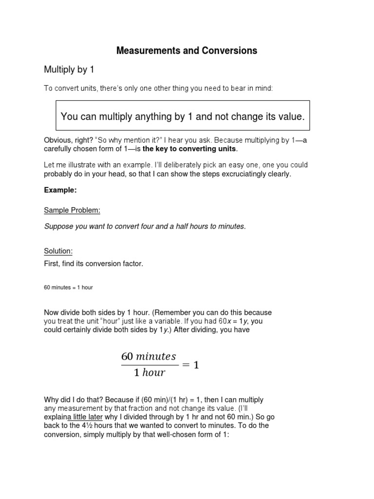 7 Measurements and Conversions | PDF | Foot (Unit) | Ton