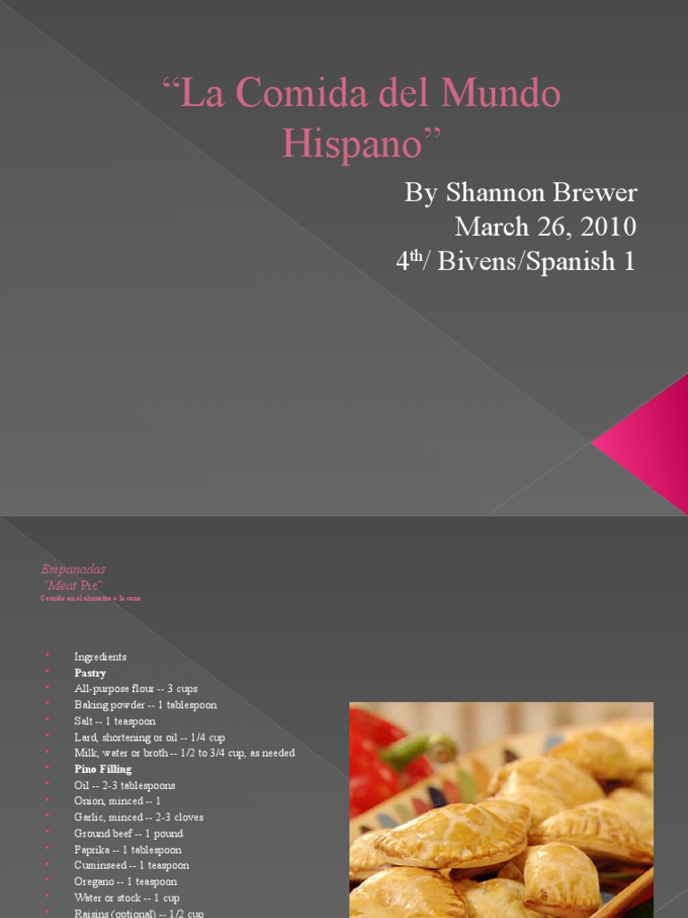 La Comida Del Mundo Hispano | PDF | Beef | Food Ingredients
