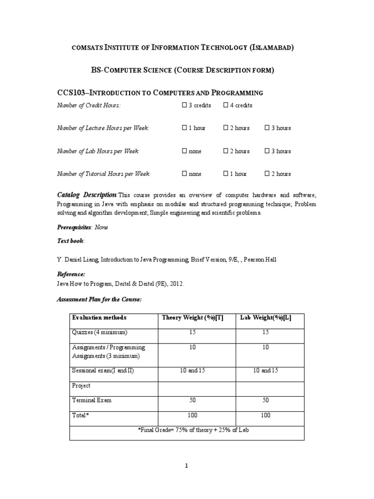 Icp Course Outline Pdf Pdf Pointer Computer Programming Subroutine 3485