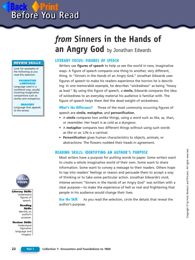 Sinners in the Hands of an Angry God | Anger | Metaphor