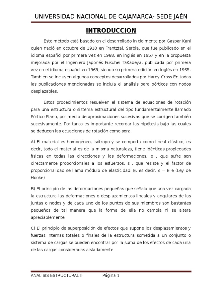 Método de Gaspar Kani Aplica A Vigas | PDF | Elasticidad (Física) | Rigidez