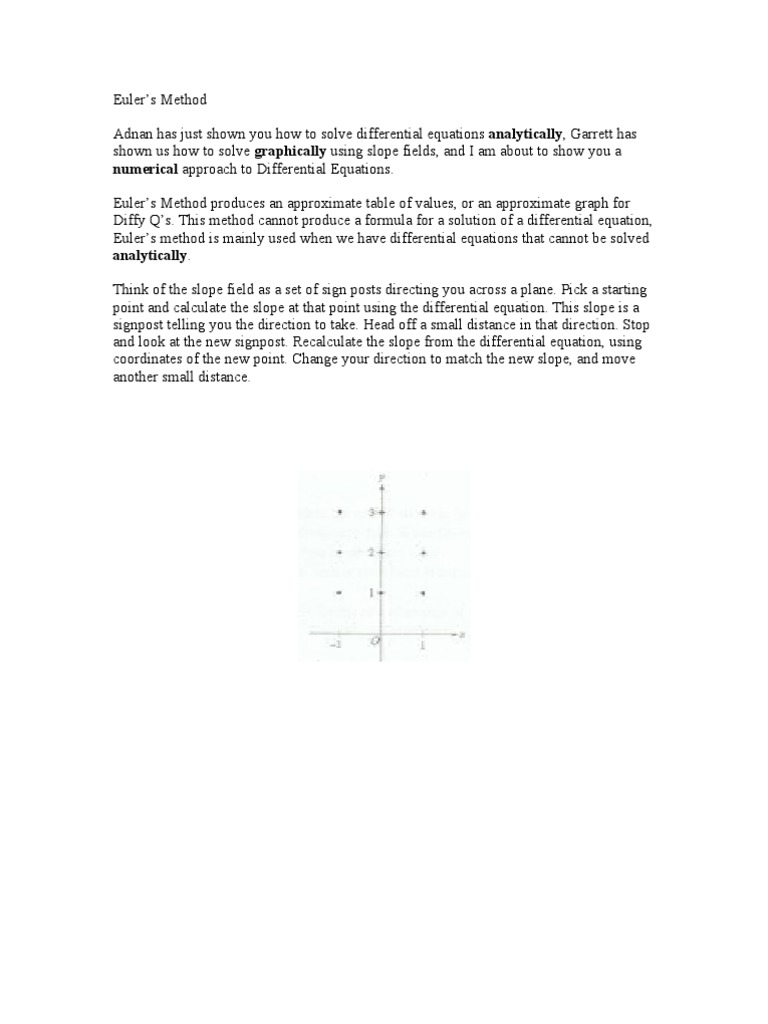 Eulers Method | PDF