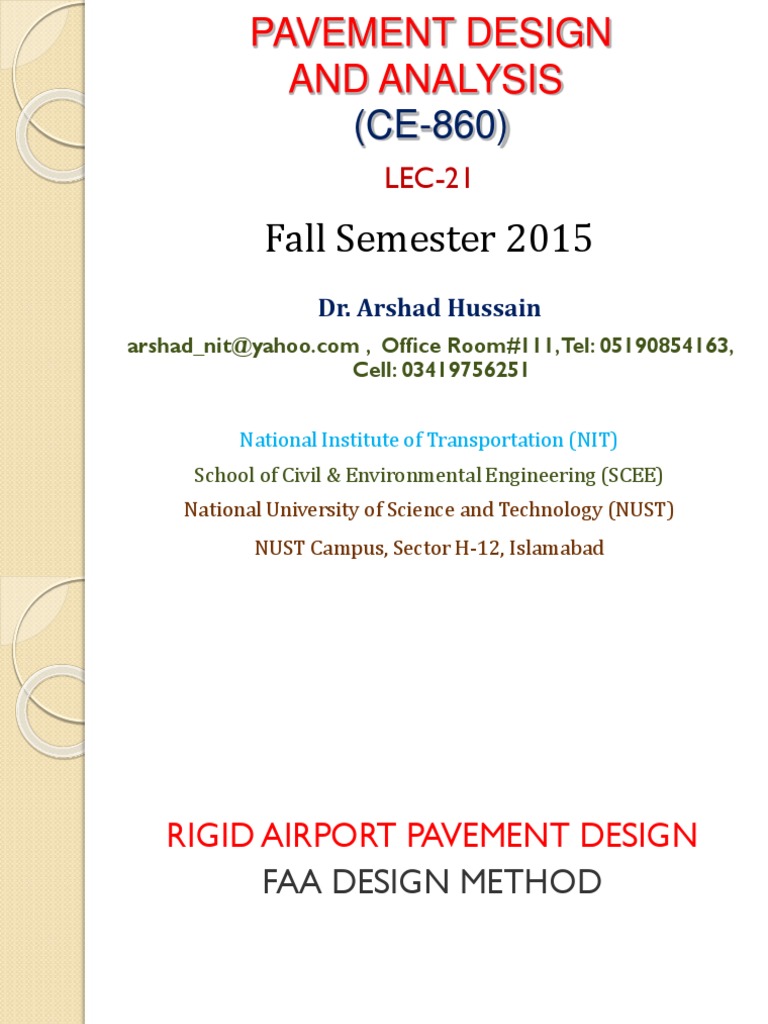 Rigid Airport Pavement Design: An Overview of the FAA Design Method and ...