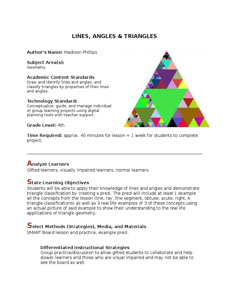 Geometry Lesson: Lines, Angles, Triangles | PDF | Career & Growth