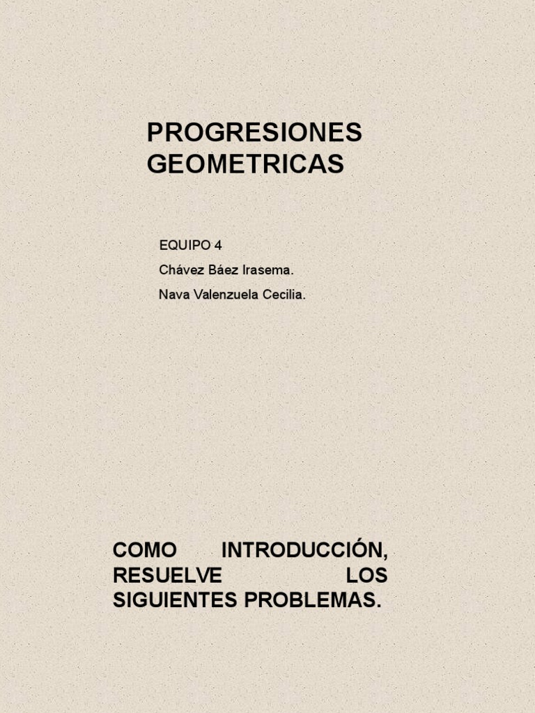 Progresiones Geometricas | PDF | Proporción | Números