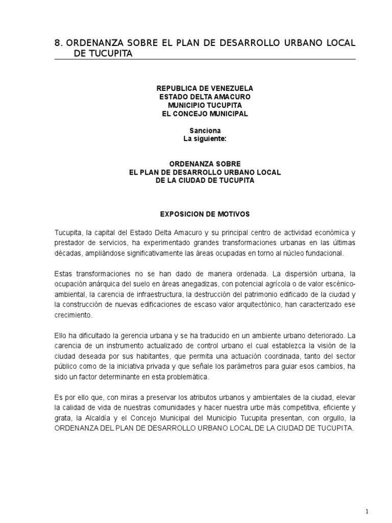 ORDENANZA Pdul | PDF | Planificación urbana | Calle