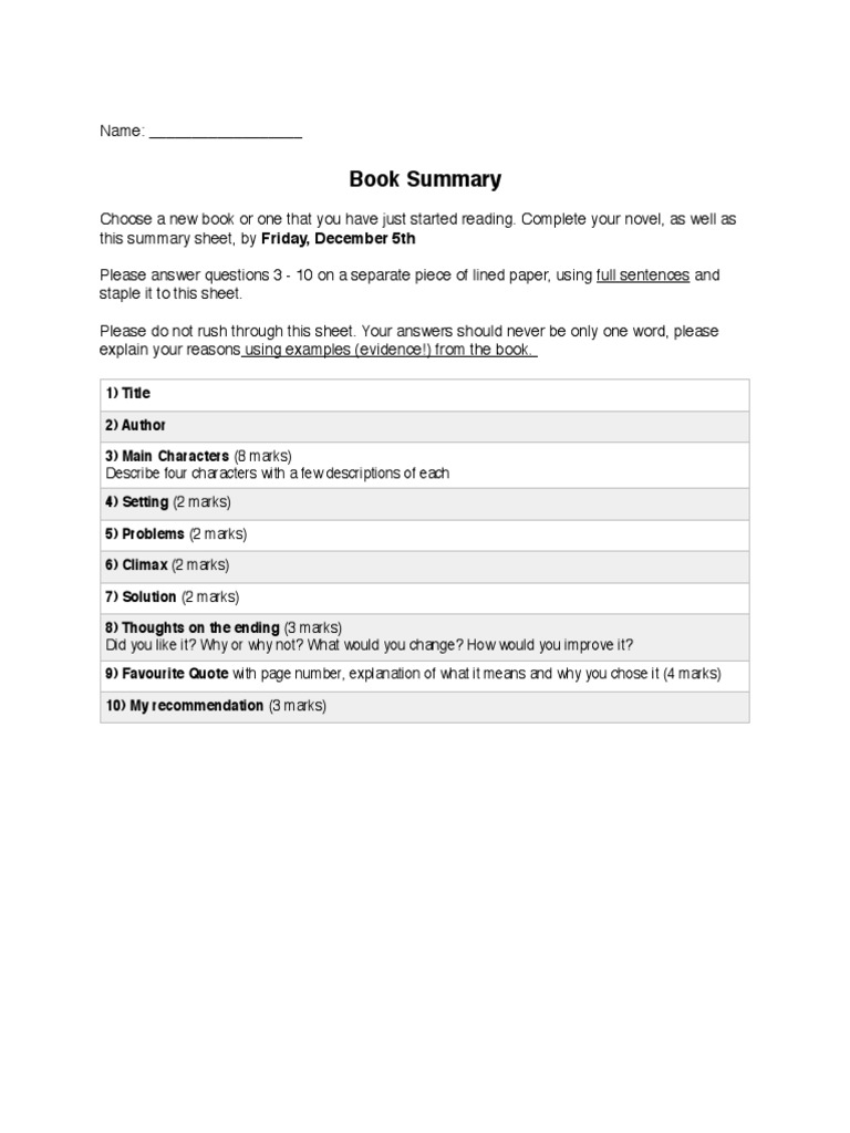 Book Summary - Version 2 | PDF