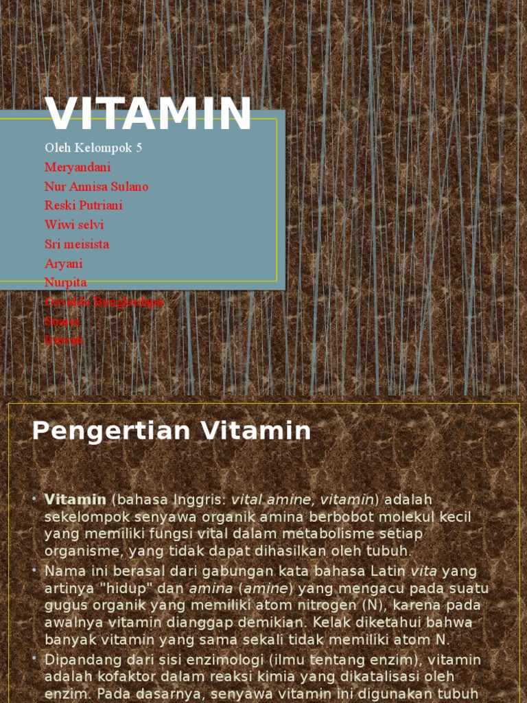 Biokimia Vitamin | PDF