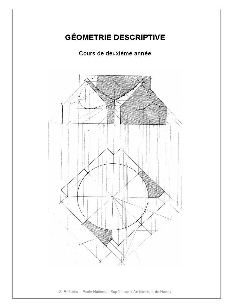 Cours de Géométrie Descriptive | PDF | Droite (mathématiques ...
