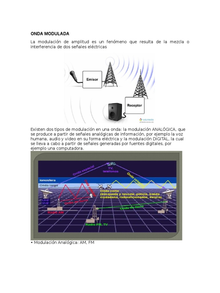 Onda Modulada 1.1 | PDF | Modulación | Modulación de frecuencia